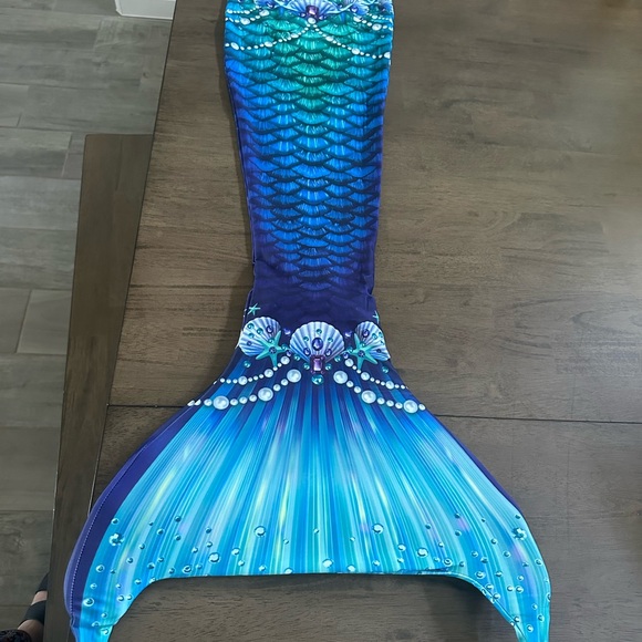 Swim | Mermaid Tail Kids One Piece Blue And Purple | Poshmark